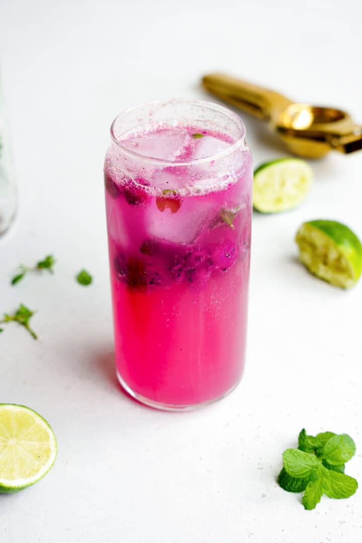 Refreshing Dragon Fruit Mojito Mocktail - The All Natural Vegan