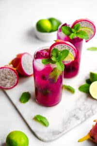 Refreshing Dragon Fruit Mojito Mocktail - The All Natural Vegan