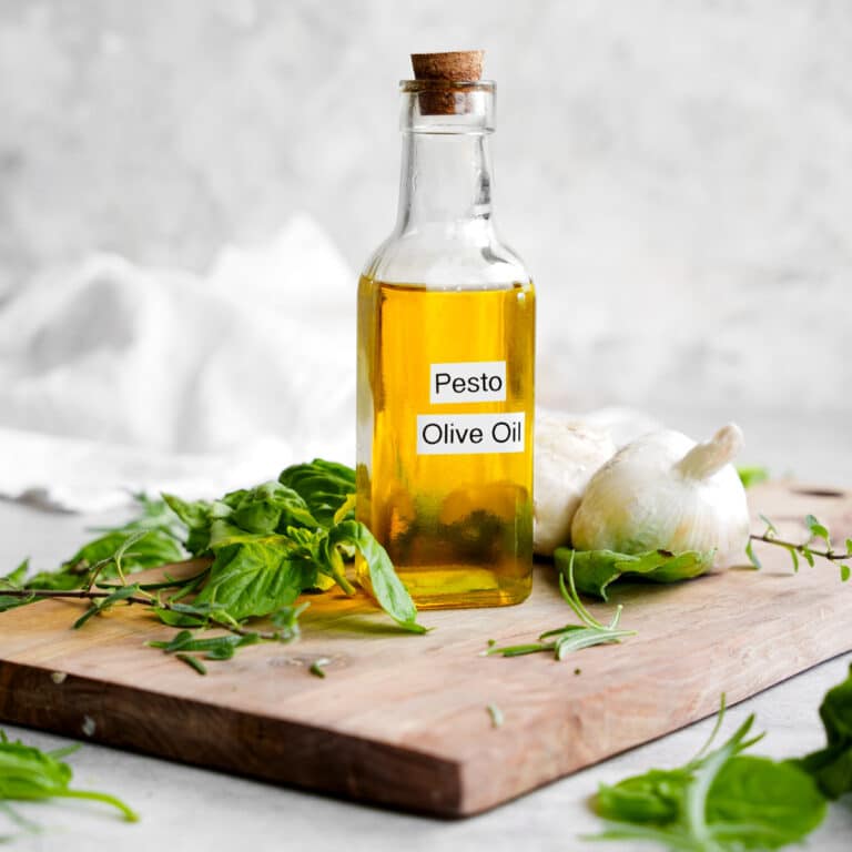 Easy Homemade Pesto Infused Olive Oil - The All Natural Vegan