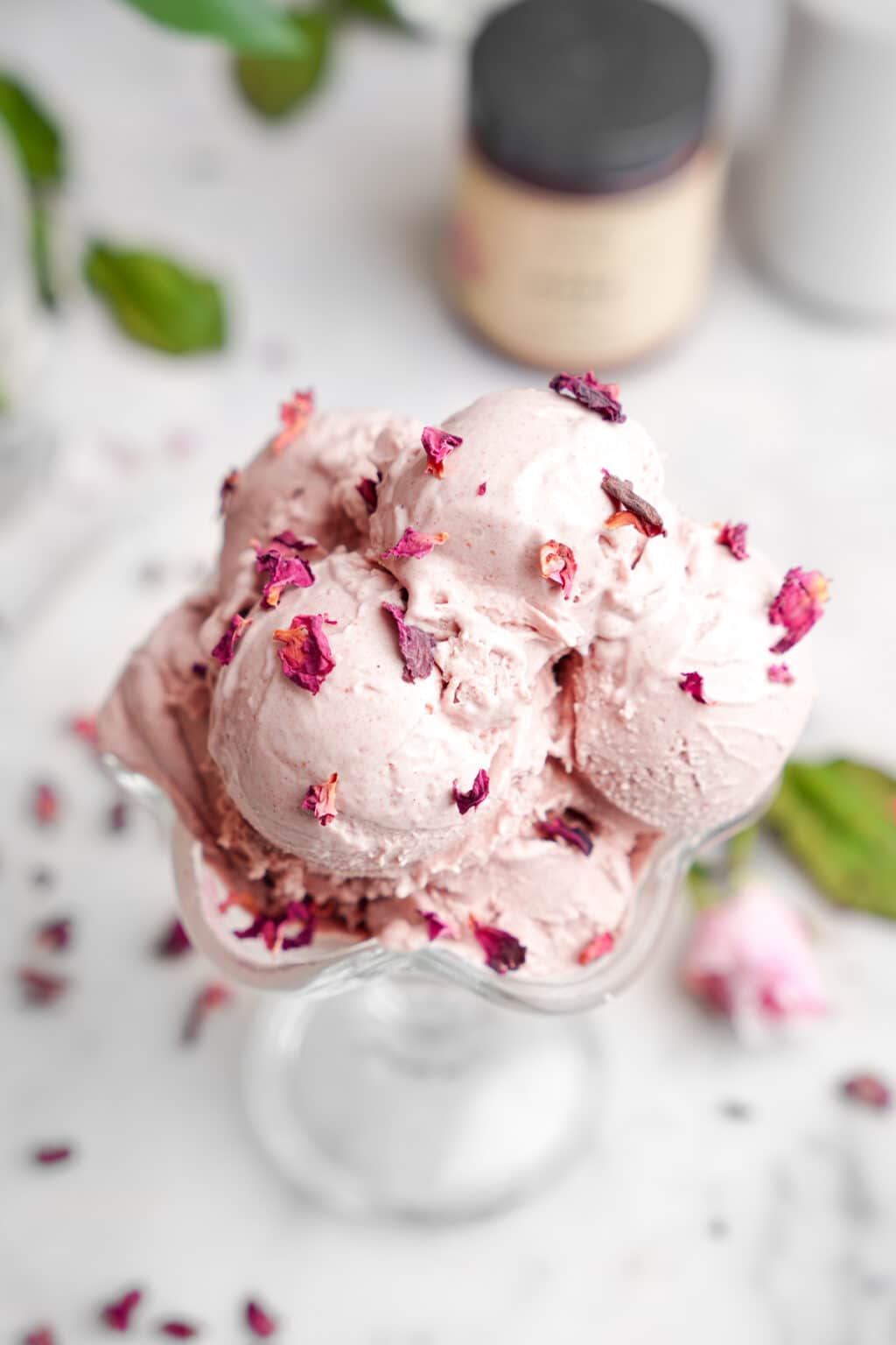 Vegan Vanilla Rose Ice Cream - The All Natural Vegan