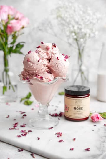 Vegan Vanilla Rose Ice Cream - The All Natural Vegan