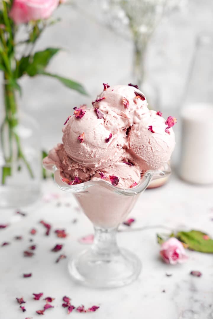 Vegan Vanilla Rose Ice Cream - The All Natural Vegan