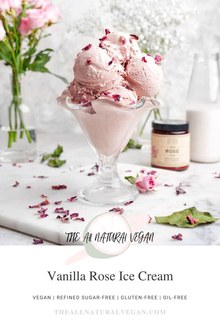 Vegan Vanilla Rose Ice Cream - The All Natural Vegan
