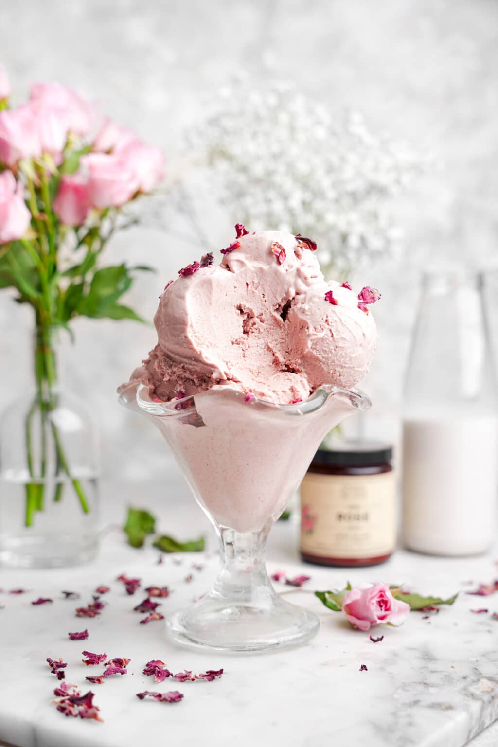 Vegan Vanilla Rose Ice Cream - The All Natural Vegan