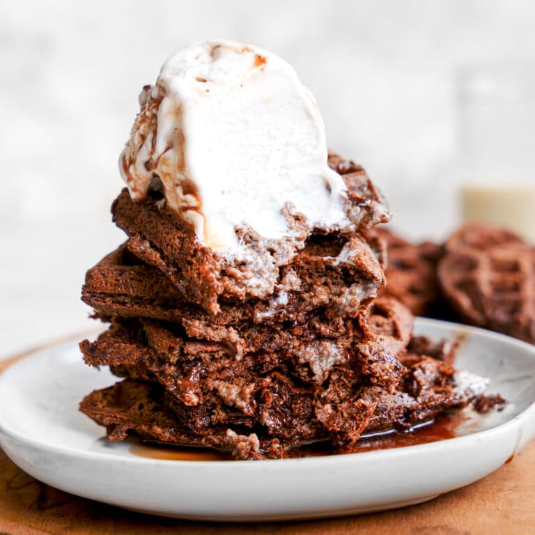 Easy High Protein Vegan Brownie Waffles - The All Natural Vegan