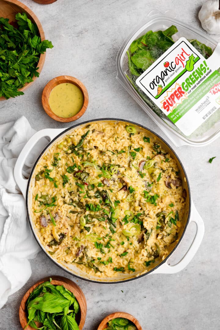 Creamy Vegan Mushroom And Herb Risotto - The All Natural Vegan