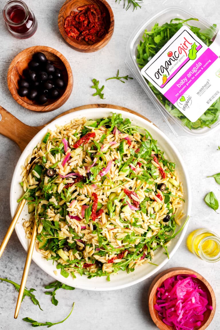 The Best Easy Vegan Orzo Pasta Salad - The All Natural Vegan